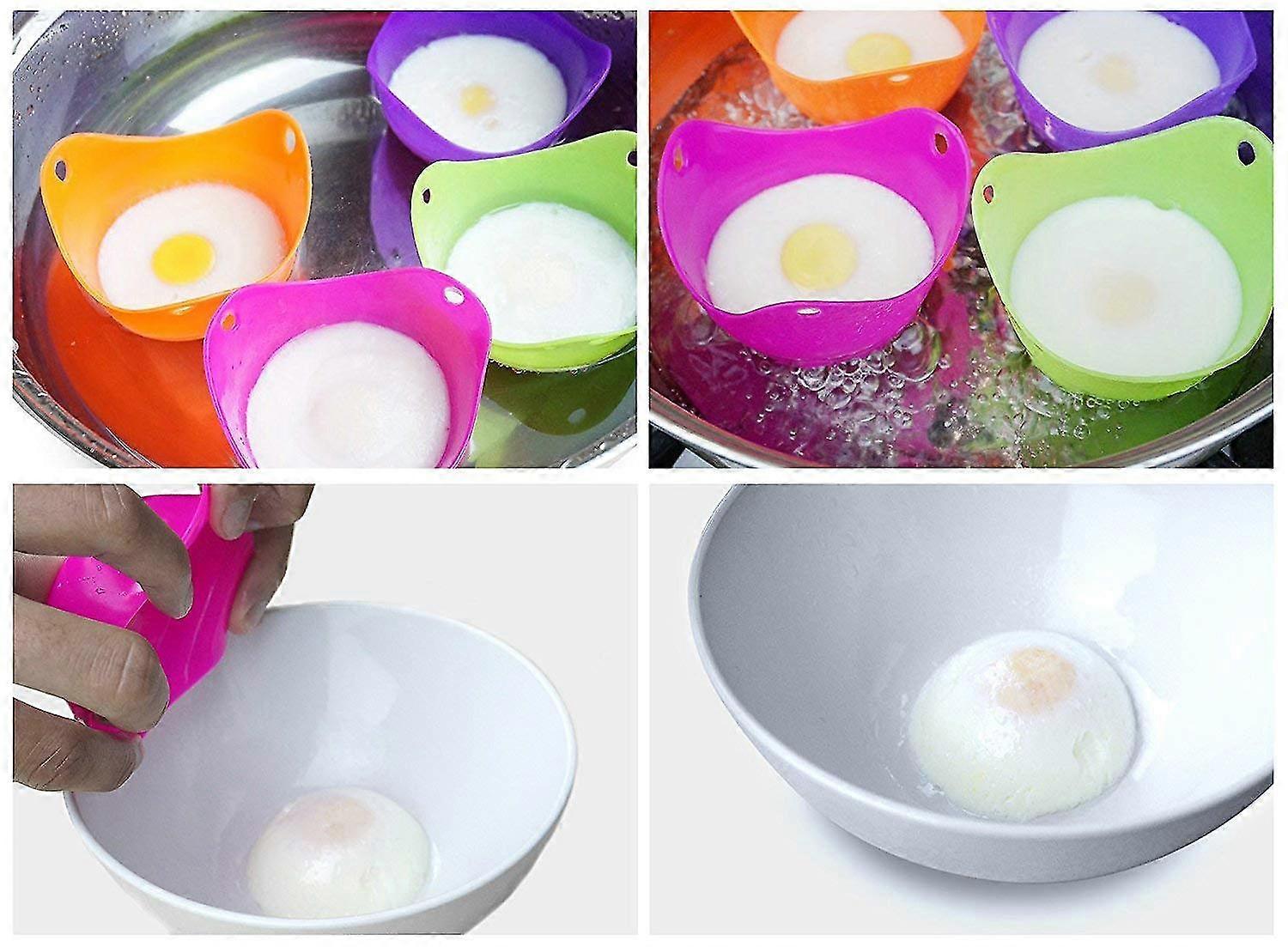 Silicone Egg Poacher Cups Set Of 6 Cooking Perfect Poached Eggs | Fruugo UK