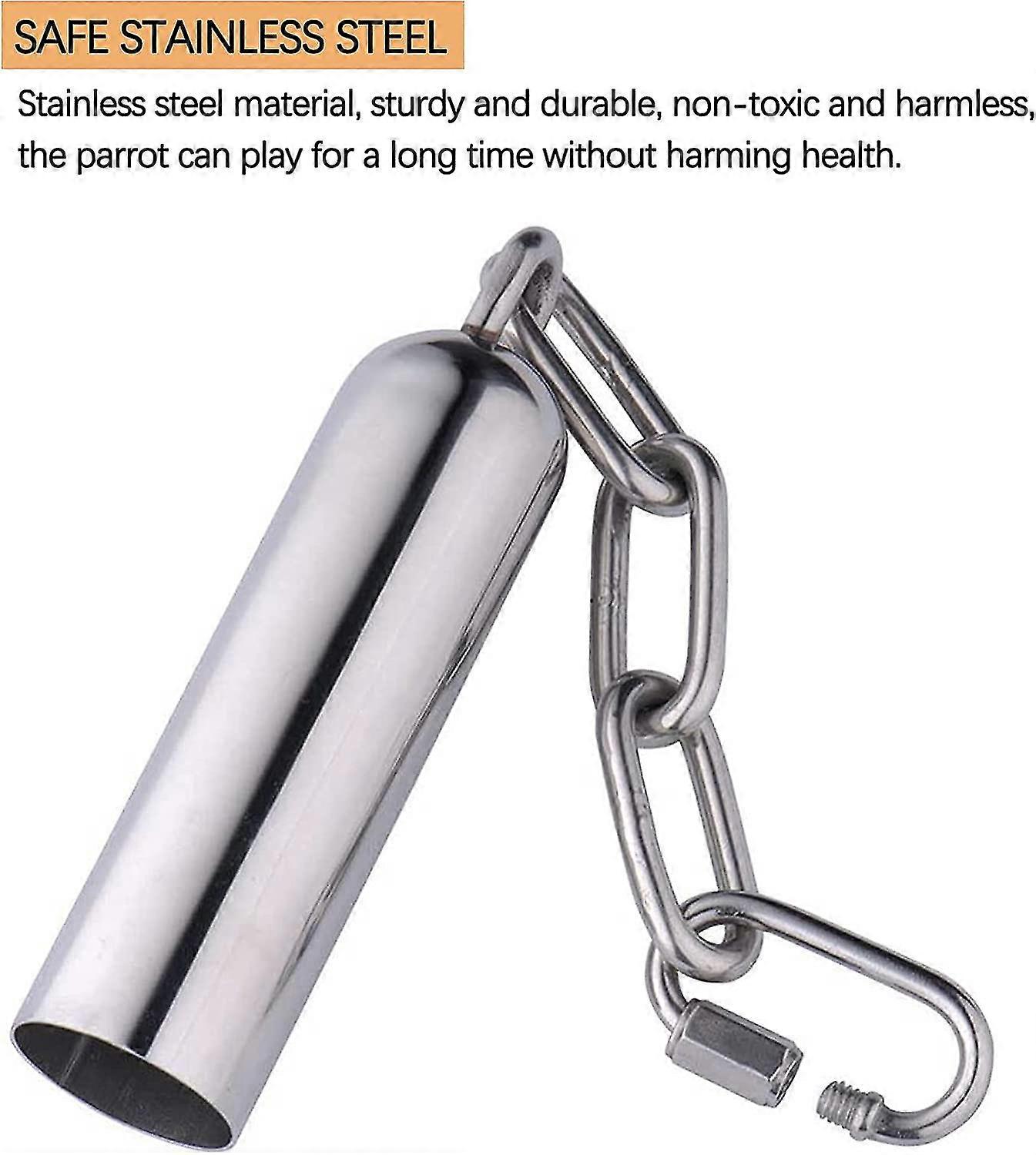 Stainless Steel Bell Toys For Parrots 2 Pcs, Stainless Steel Bells Toy ...