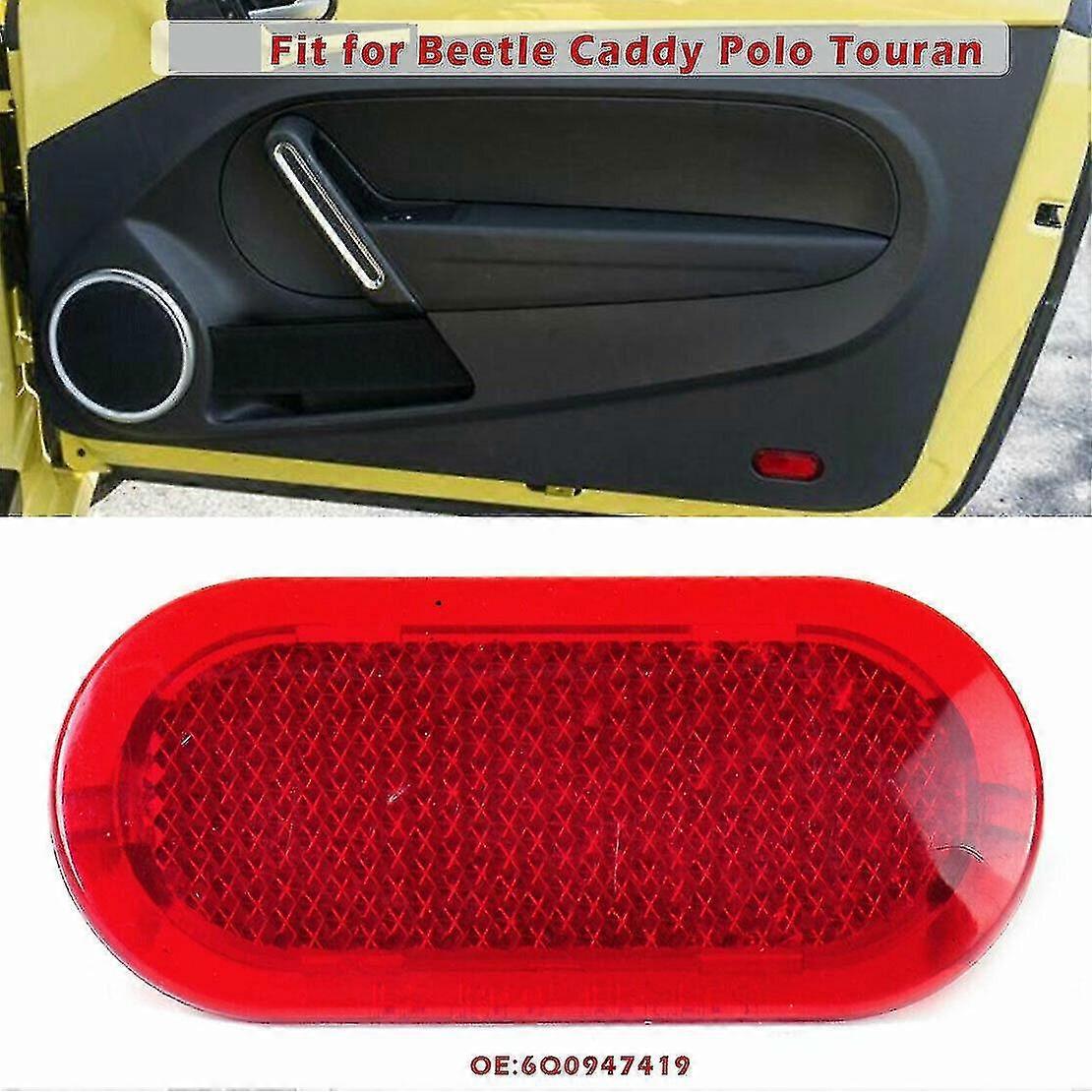2pcs Red Interior Door Panel Warning Light Cap Reflector For Beetle ...