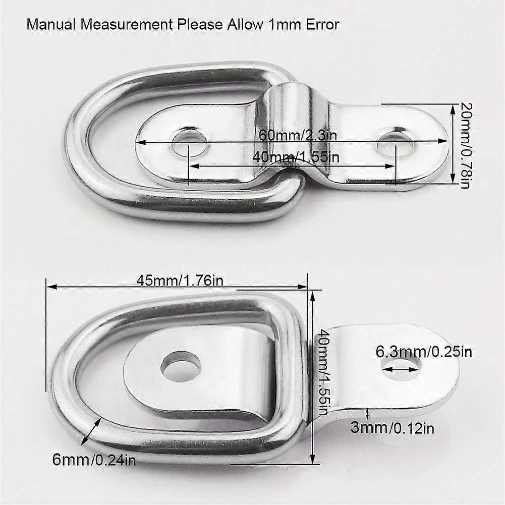 Car Trailer Tie Down D Ring Secure Lashing Towing Anchor Hooks for ...