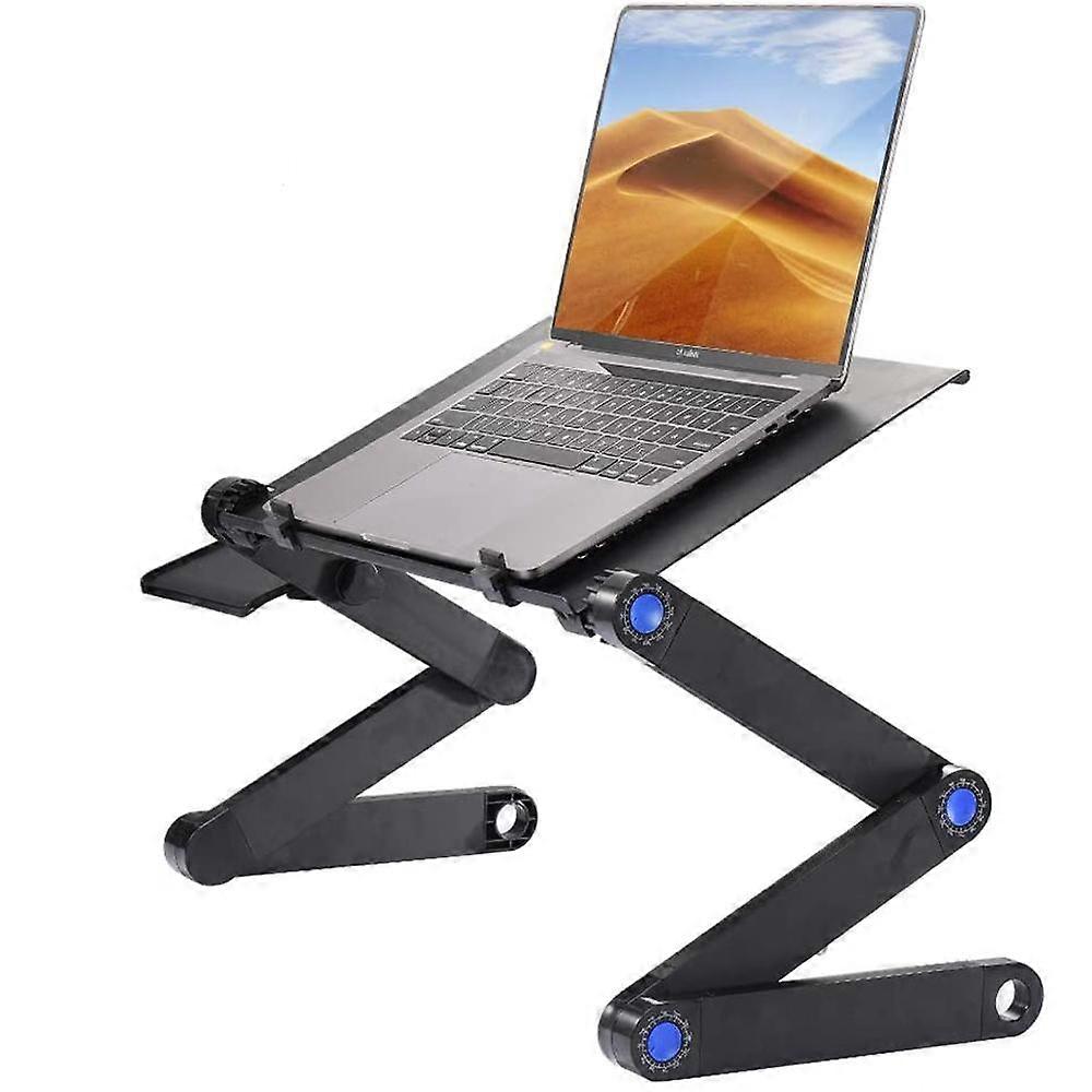 Adjustable Aluminum Laptop Stand With Fan And Mouse Pad Ergonomic ...
