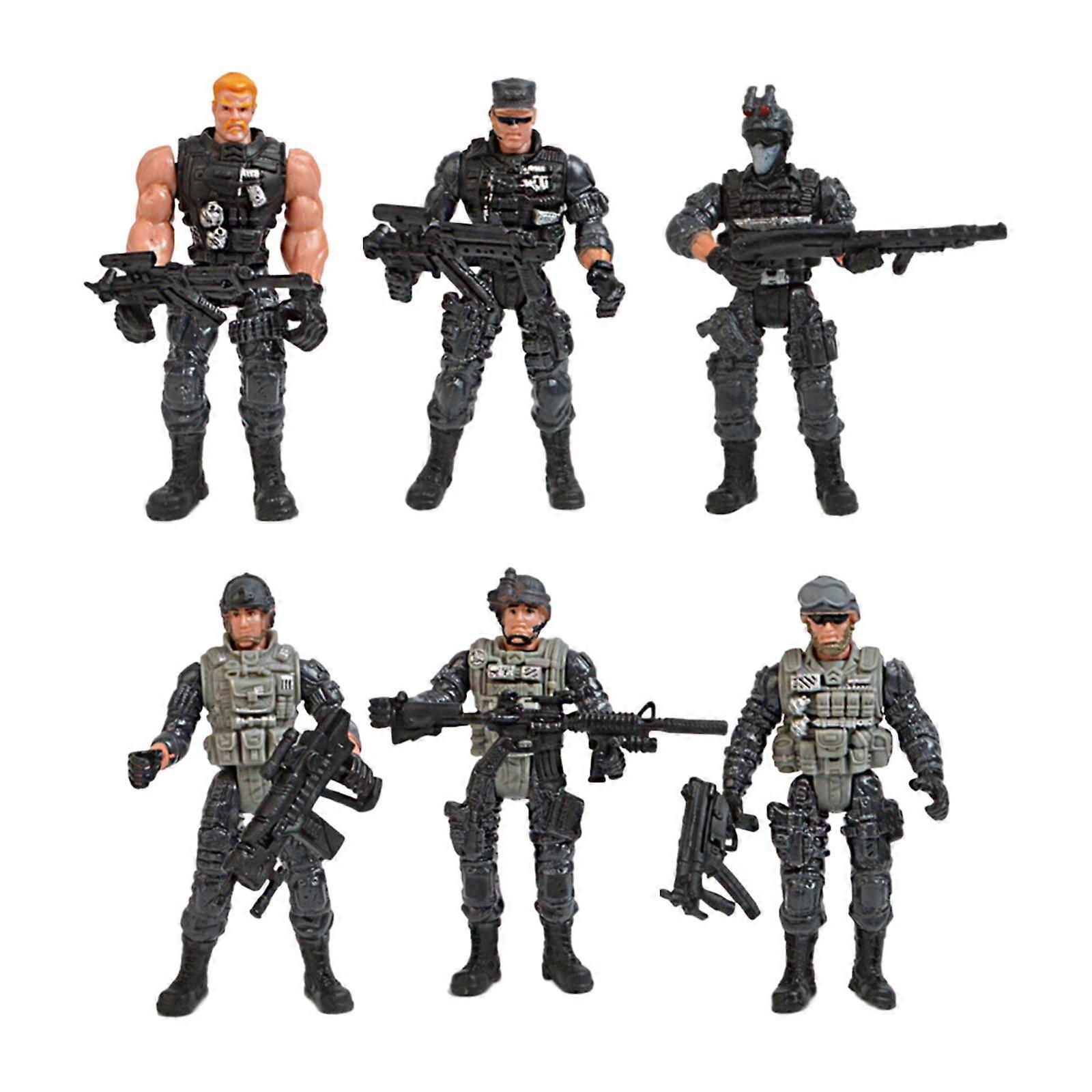 6 Pieces Special Forces Army Men Figures Toy Army Men Set for Kids Boys ...