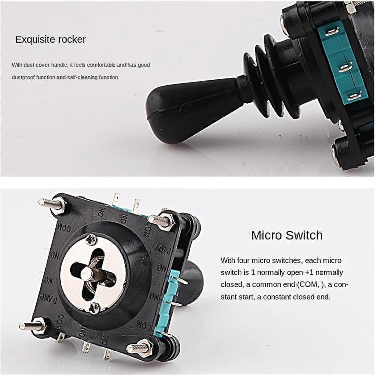 Monolever Joystick Switches with Push Button 2 4 8 Way Reset Momentary ...