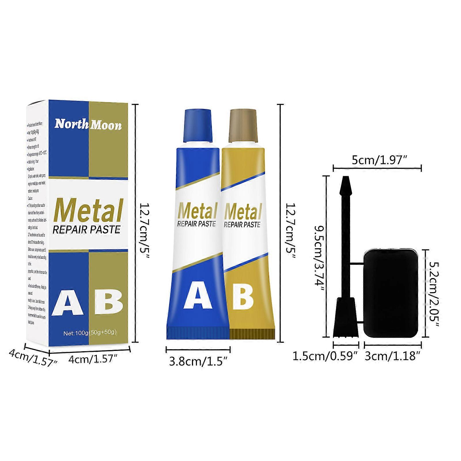 100g Metal Casting Paste Glue Set Metal Repair Cold Weld Paste High ...