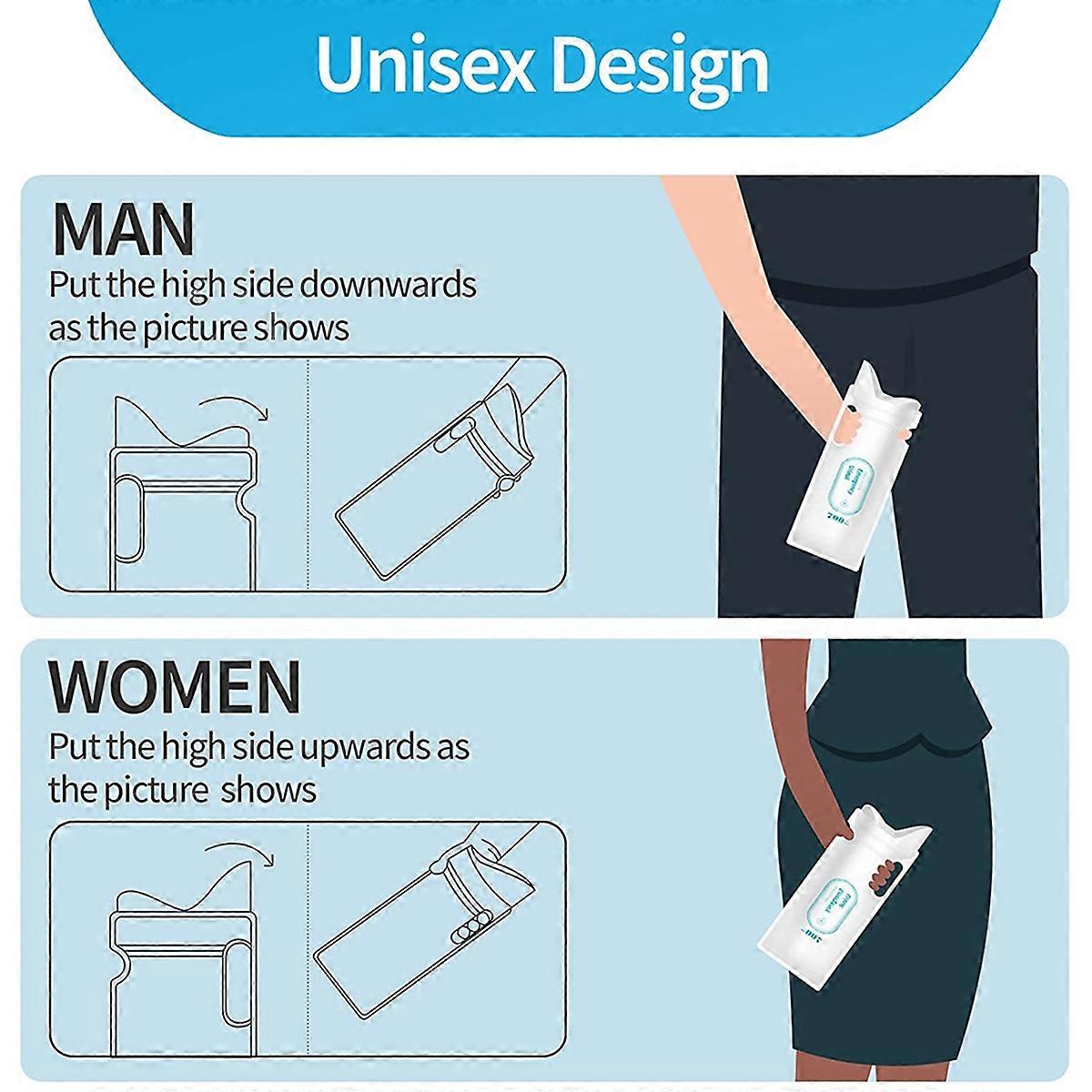 20PCS Disposable Urine Bags, 700ML Urine Bags for Travel Camping ...