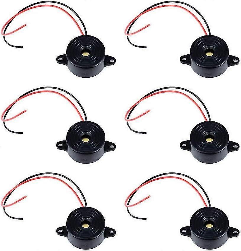 6 Pcs Electronic Buzzer Dc 3-24v 85db Electronic Sound Alarm Buzzer ...