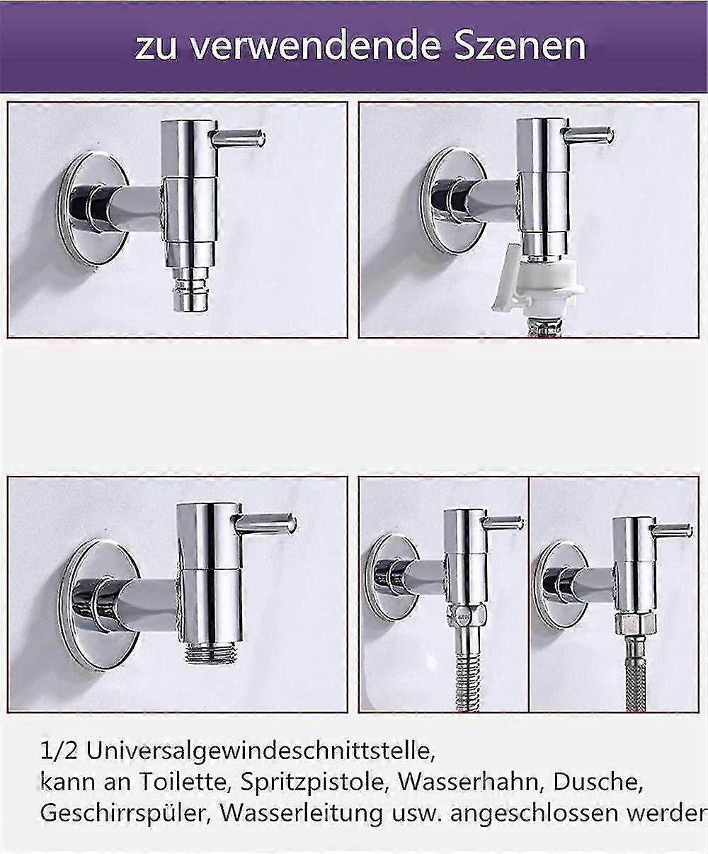 Wall Mounted Water Outlet Mop Pool Tap Chrome Finish Brass Cold Water ...