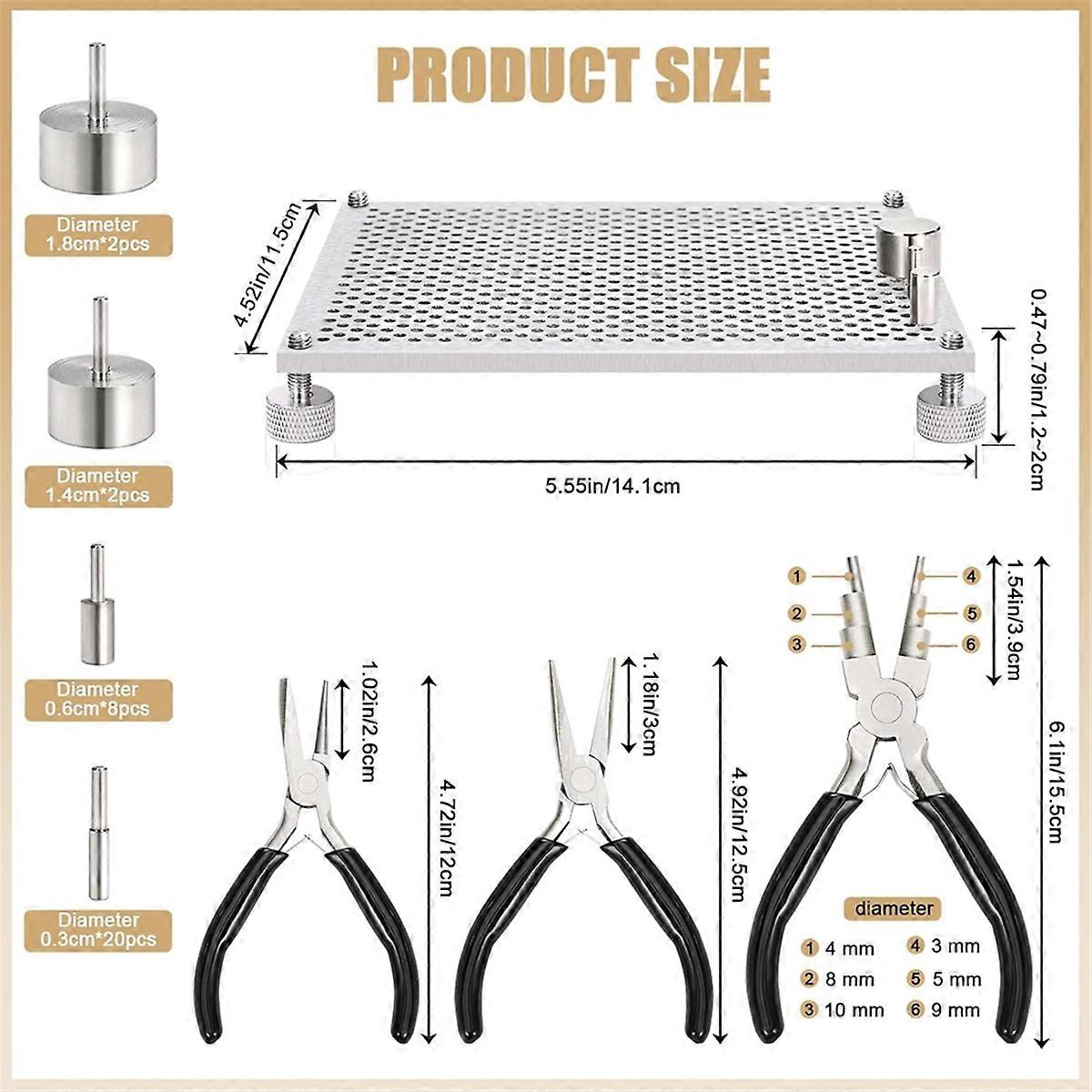 Wire Bending Jig with Jewelry Pliers Set, Tools for Jewelry Making ...