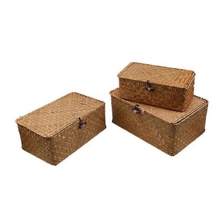 Wier Storage Basket With Lids Seagrass Laundry Baskets,0677 | Fruugo US