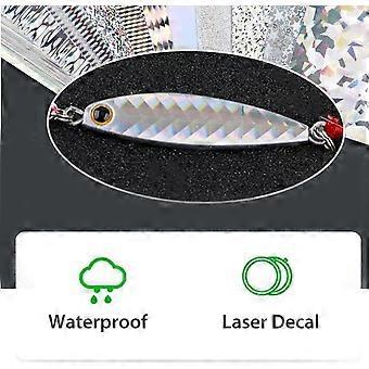 18Pcs 9 Styles Reflective Silver Fishing Lure Stickers Holographic Fish ...