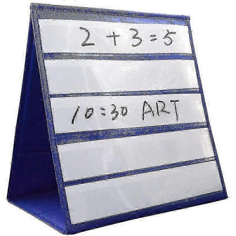 Desktop Pocket Chart Double-sided And Self-standing Mini Pocket Chart ...