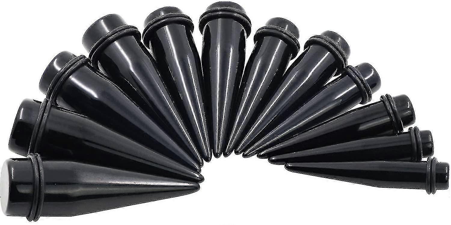 24PC Ear Stretching Kit 00G-20mm Acrylic Tapers & Plugs with O-Rings ...