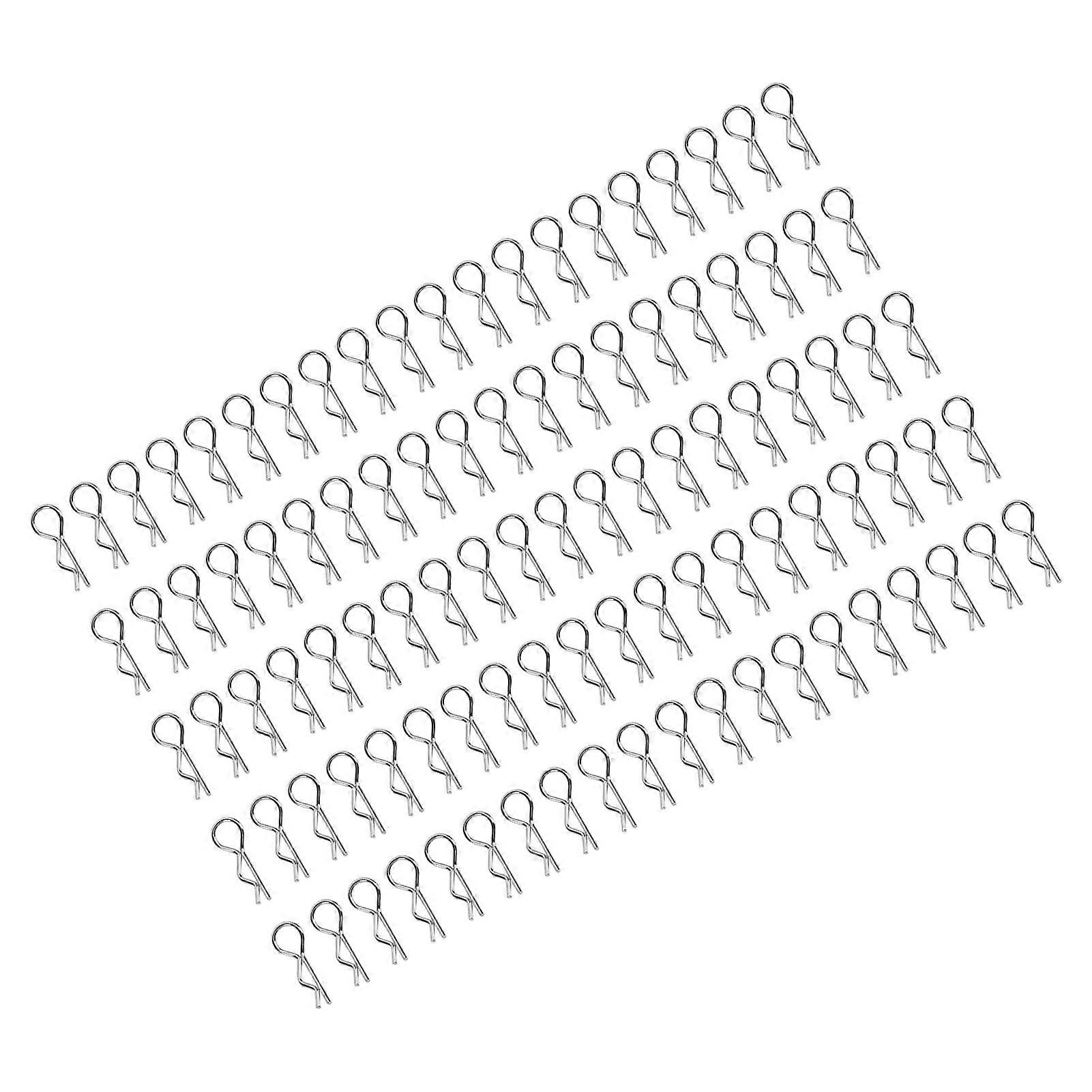 100pcs R Type Body Shell Clips Pin for 1/10 1/12 1/16 RC Car Metal Body ...