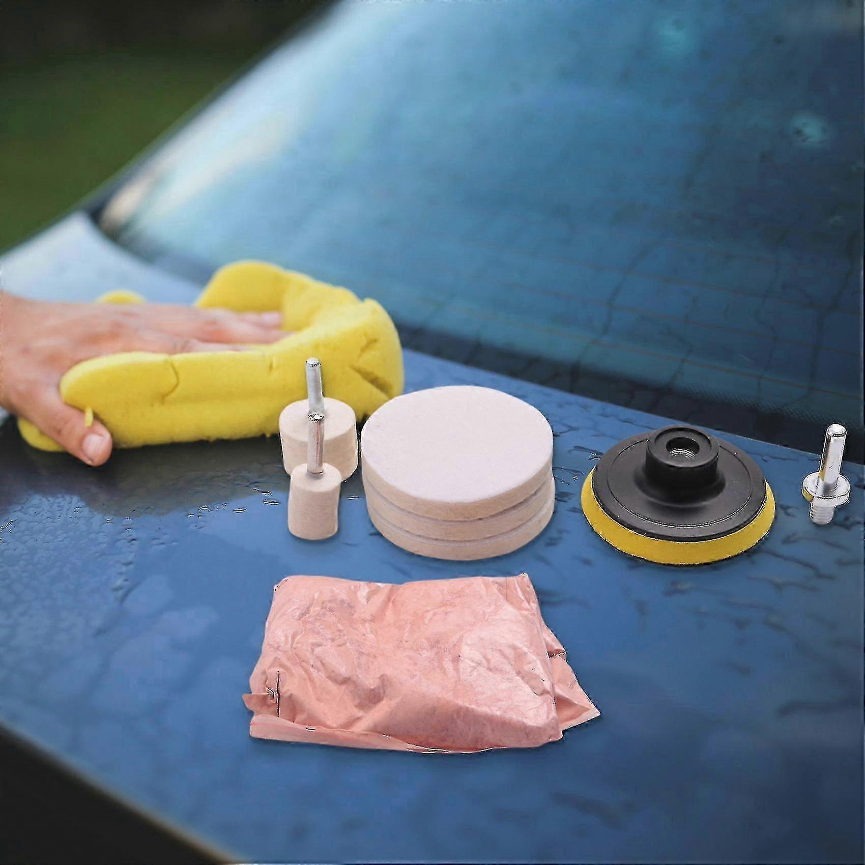 Glass polishing kit for window scratch removal - 8-piece 120g cerium ...