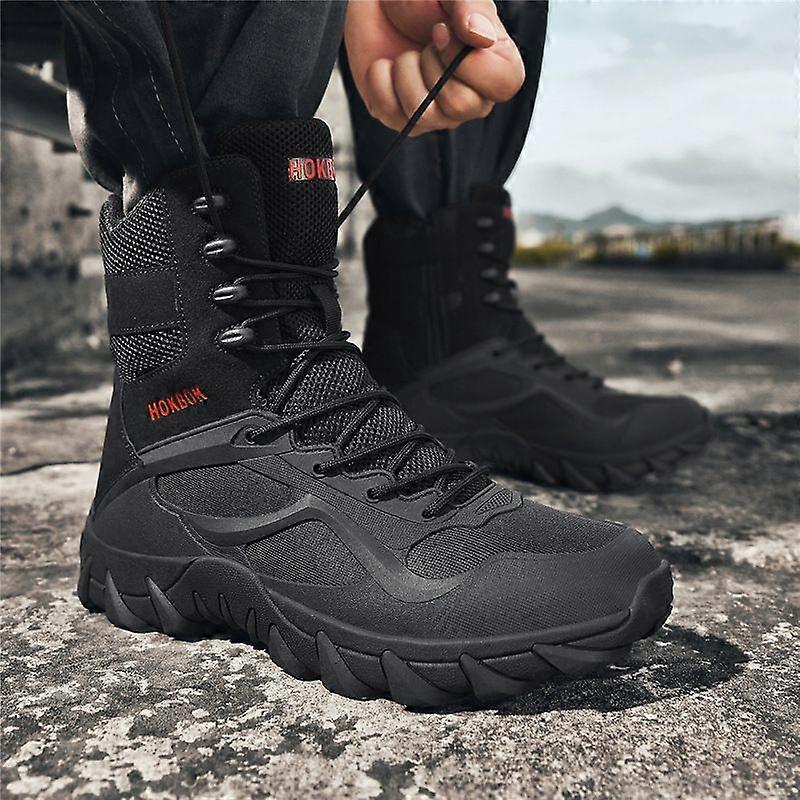 Men's Large Size High Top Snow Boots Tactical Boots Hiking Shoes ...