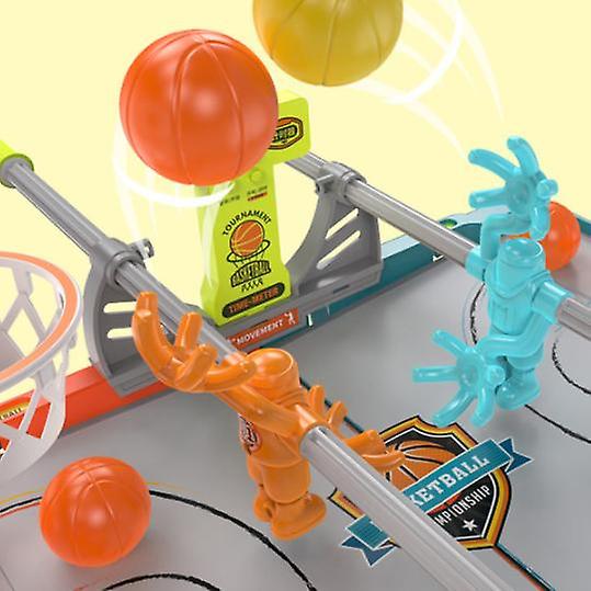 Desktop Double Basketball Toy Interactive Mini Basketball Court Fun ...