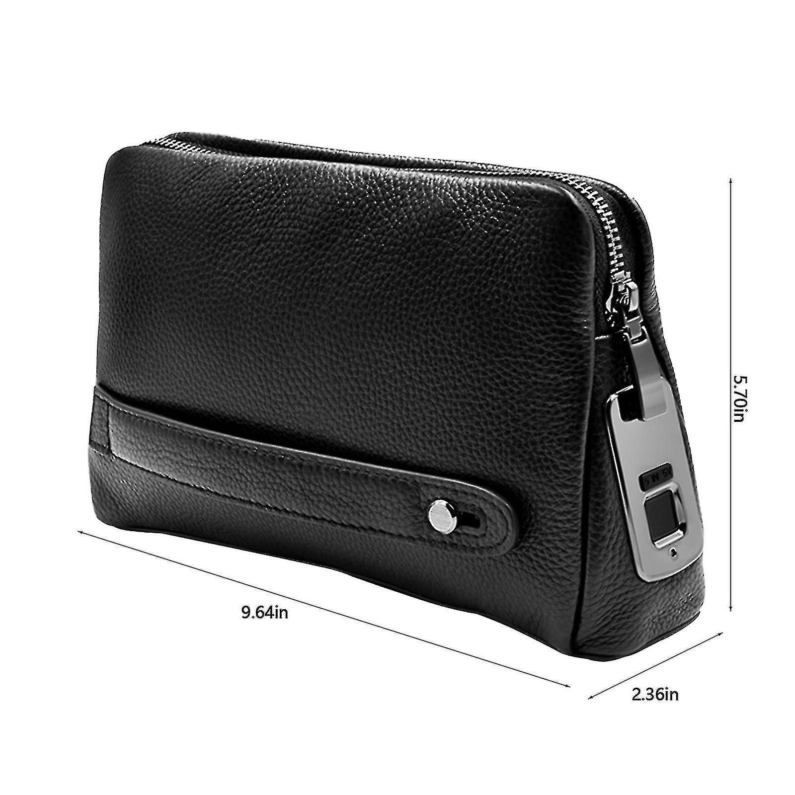 Men's Clutch Bag, Men's Smart Fingerprint Password Wallet Anti-theft ...