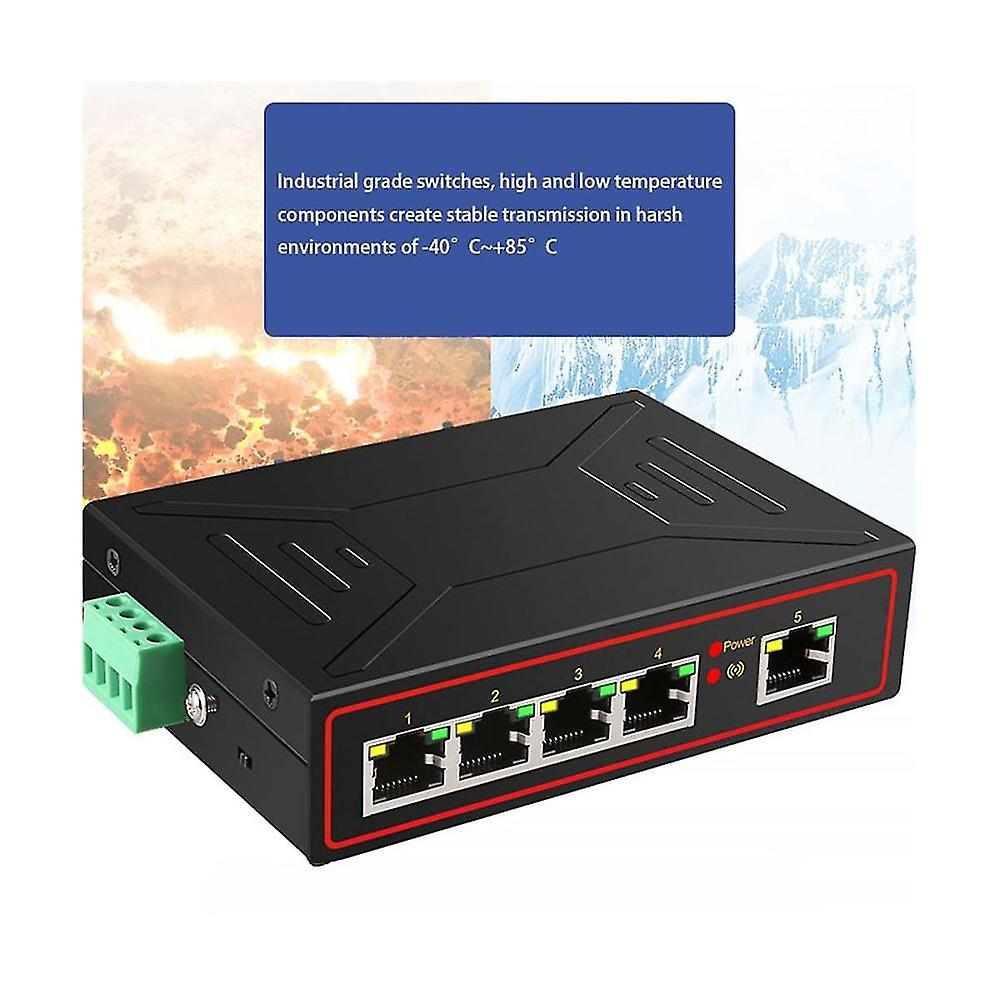 5 puertos 100m Industrial Network Switch Rj45 Hub Internet Splitter ...
