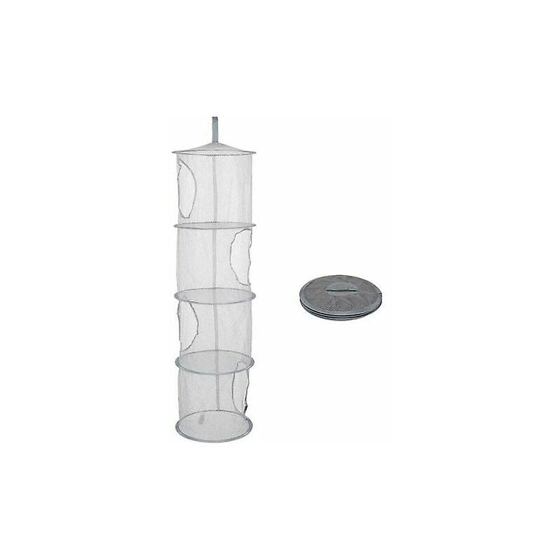 Portable Multifunctional Hanging Storage Net with 4 Compartments (Gray ...