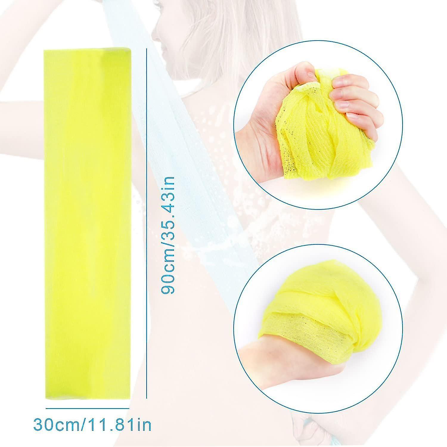 4 Pcs Multicolour Nylon Exfoliating Cloth Nylon Scrub Bath Towel, Long ...