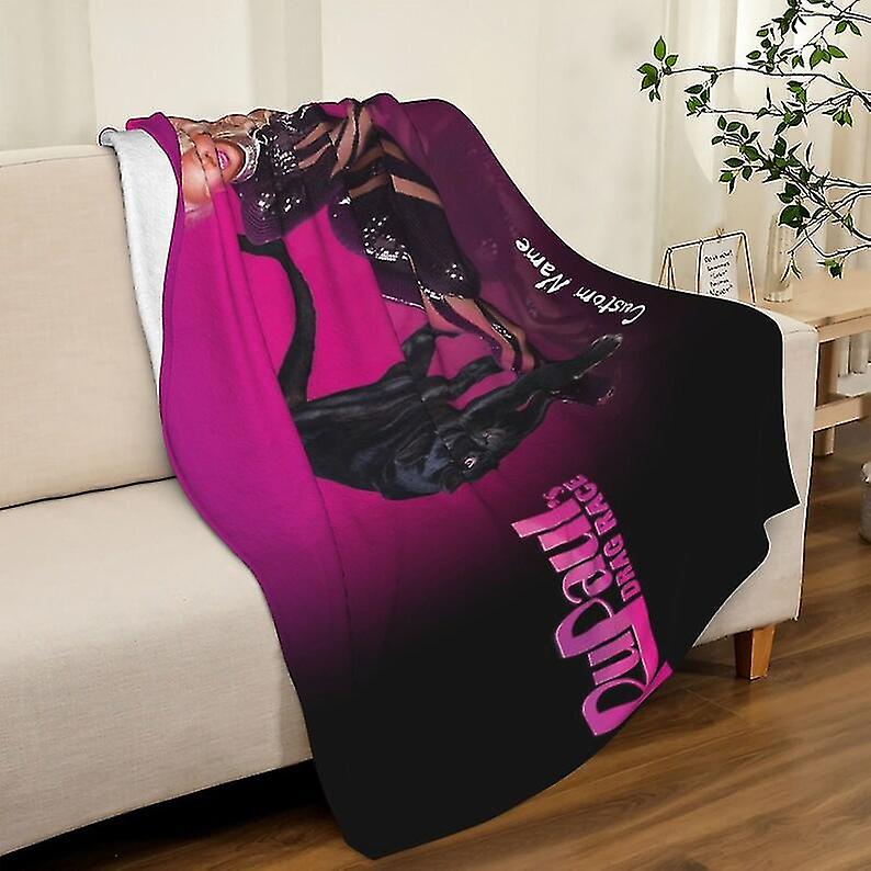 Rupaul's Drag Race Tæppe Kasttæppe Varmt blødt tæppe Til sovesal Stue ...
