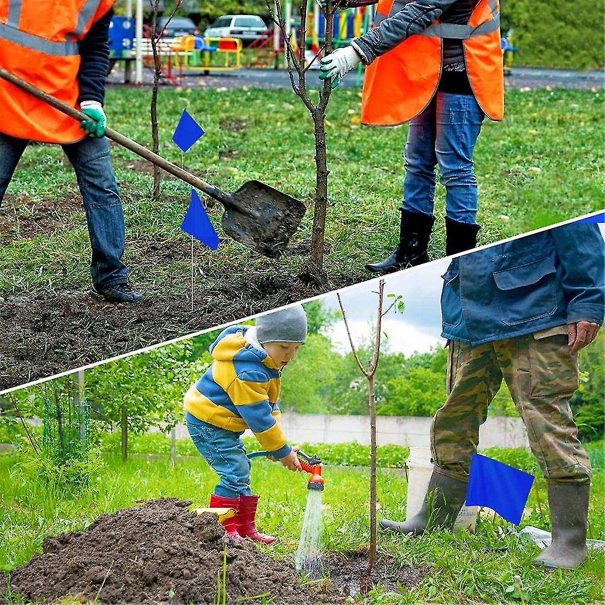 Marking Flags Marker Flags for Lawn 30 Pack, PVC Small Flags,Marking ...