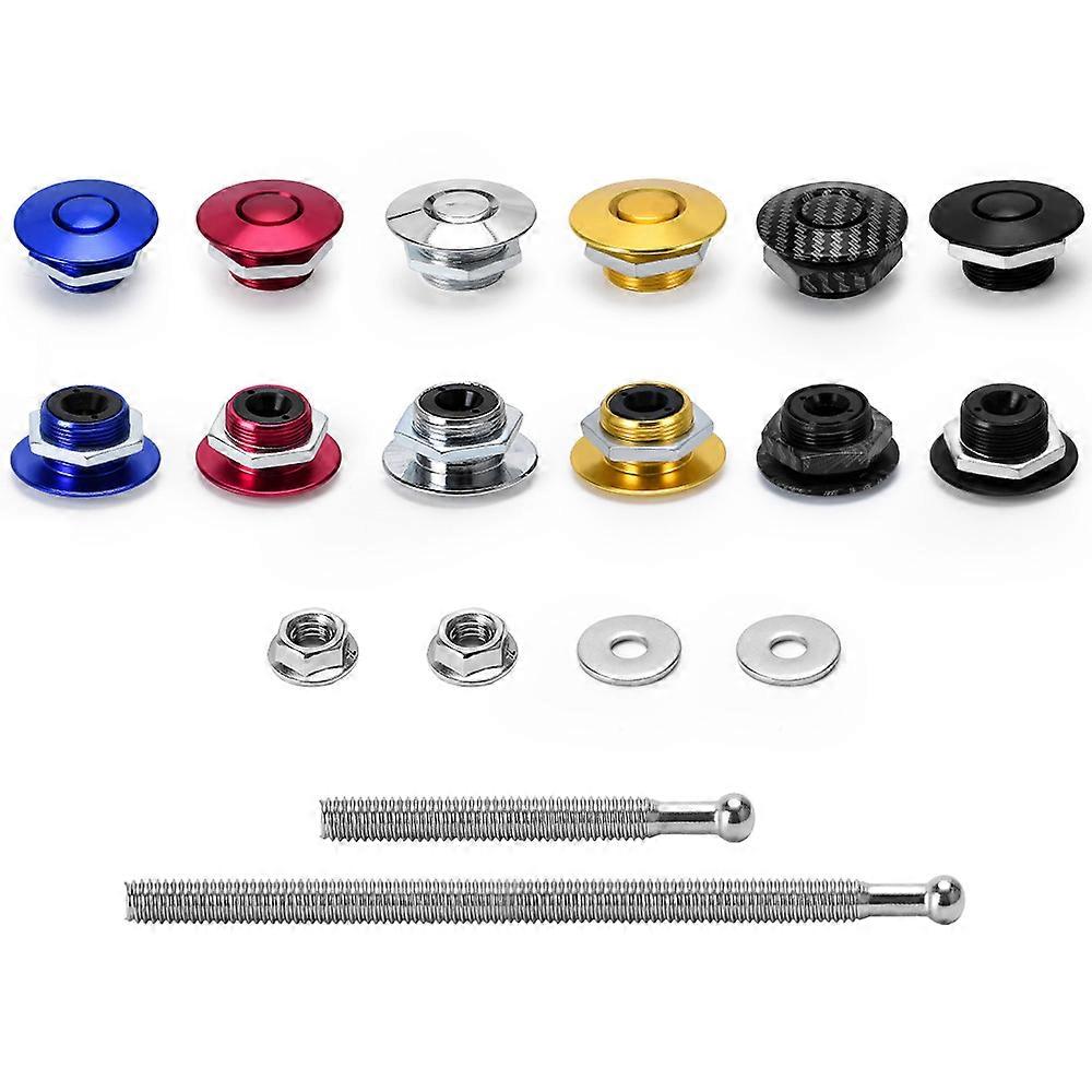 LBQ Universal 32mm/1.25" Push Button Billet Hood Pins Lock Clip Kit ...