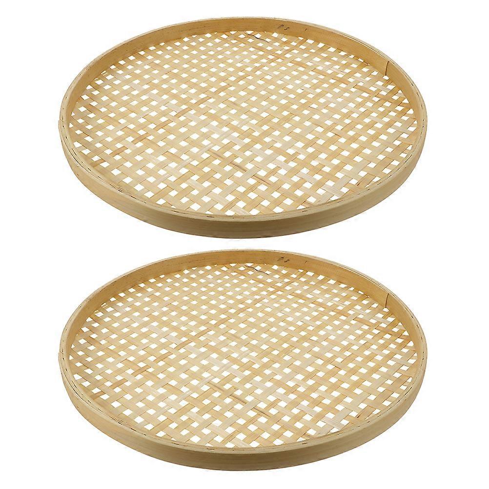 2pcs Bamboo Weaving Colander Basket Household Bamboo Sieve Bamboo ...