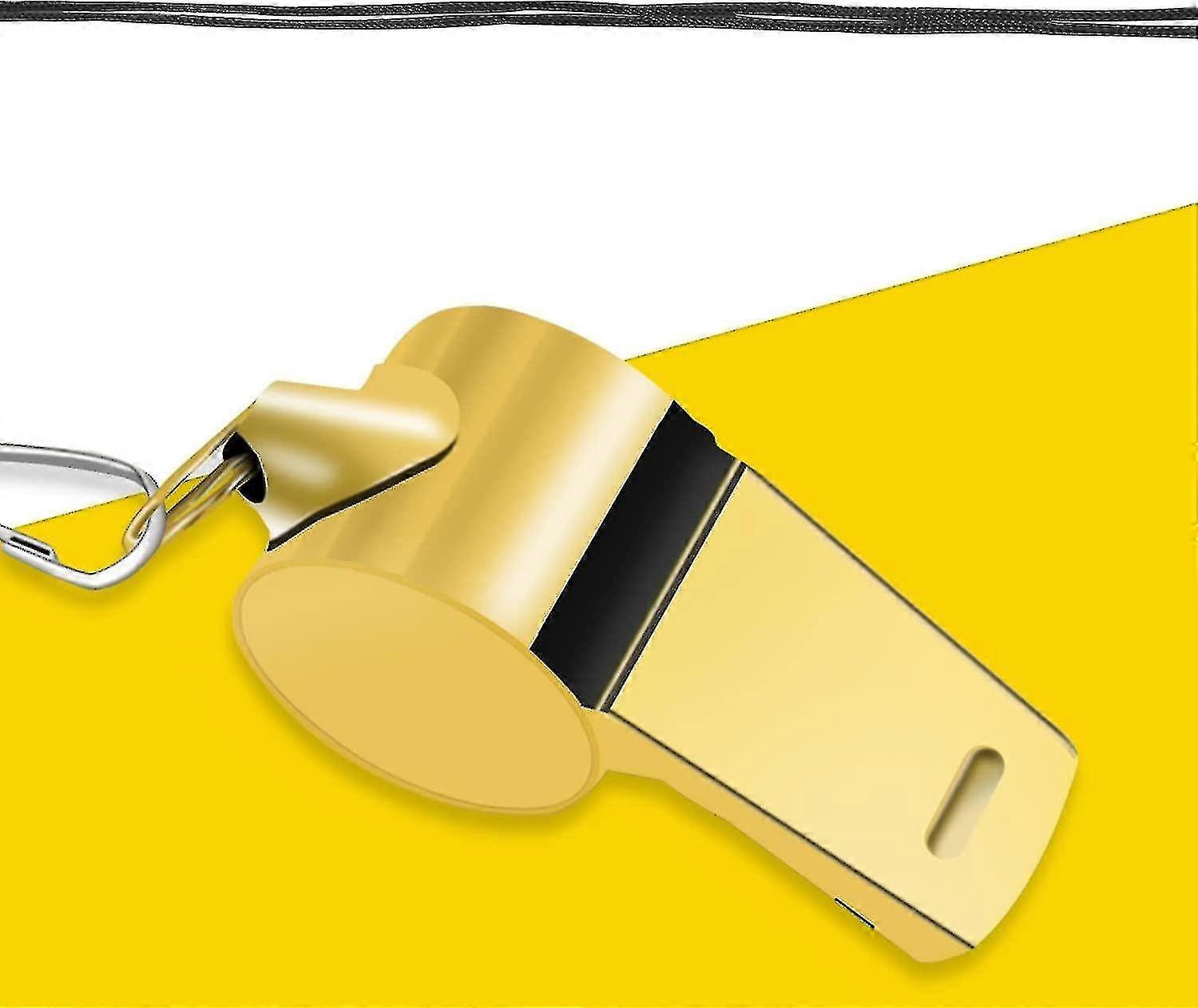 3 Pack Gold Whistles, Loud Crisp So Whistles Stainless Steel Sports ...