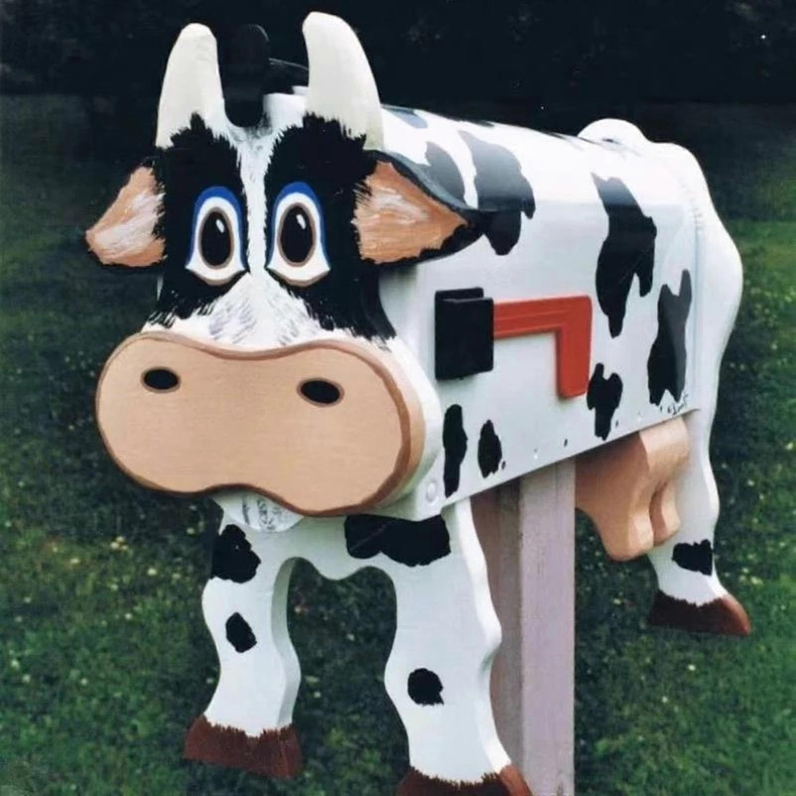 Metal Unique Cow Mailbox Handmade For Farm & Ranch Decor | Fruugo UK