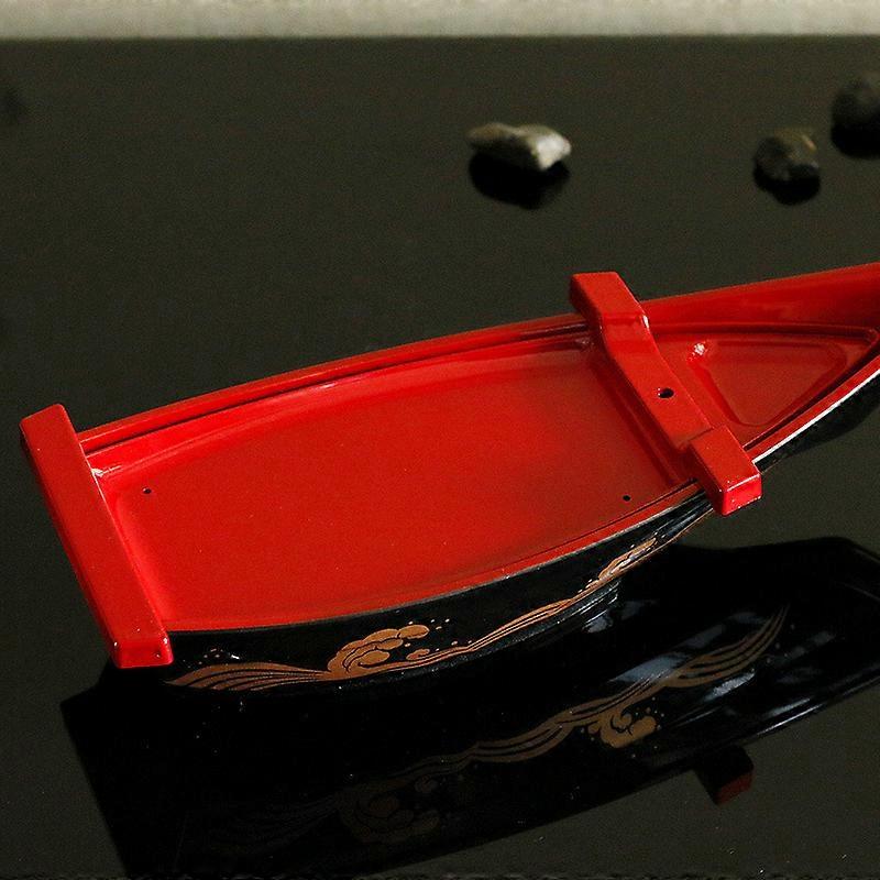 ABS Black Red Sushi Sashimi Boat Ice Food Seafood Plate Salmon Sashimi ...