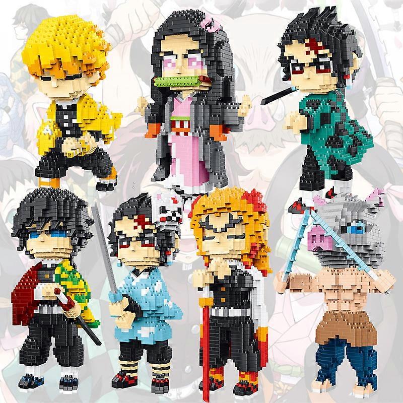 Anime Demon Slayer Mini Building Blocks Kamado Tanjiro Nezuko Giyuu ...