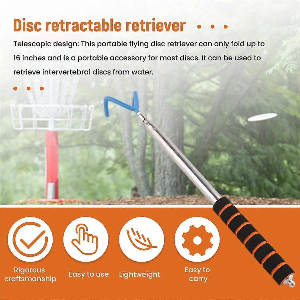 Disc Golf Retriever Disc Golf 10 fot bärbar teleskopstång med slitstark ...