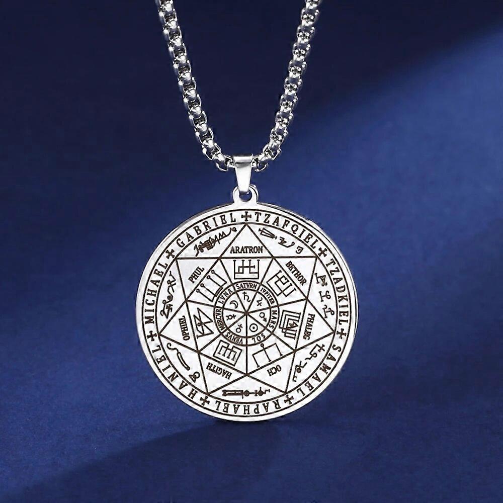 My Shape 7 Archangels Sigil Talisman Necklaces Men Boys Seal of Solomon ...