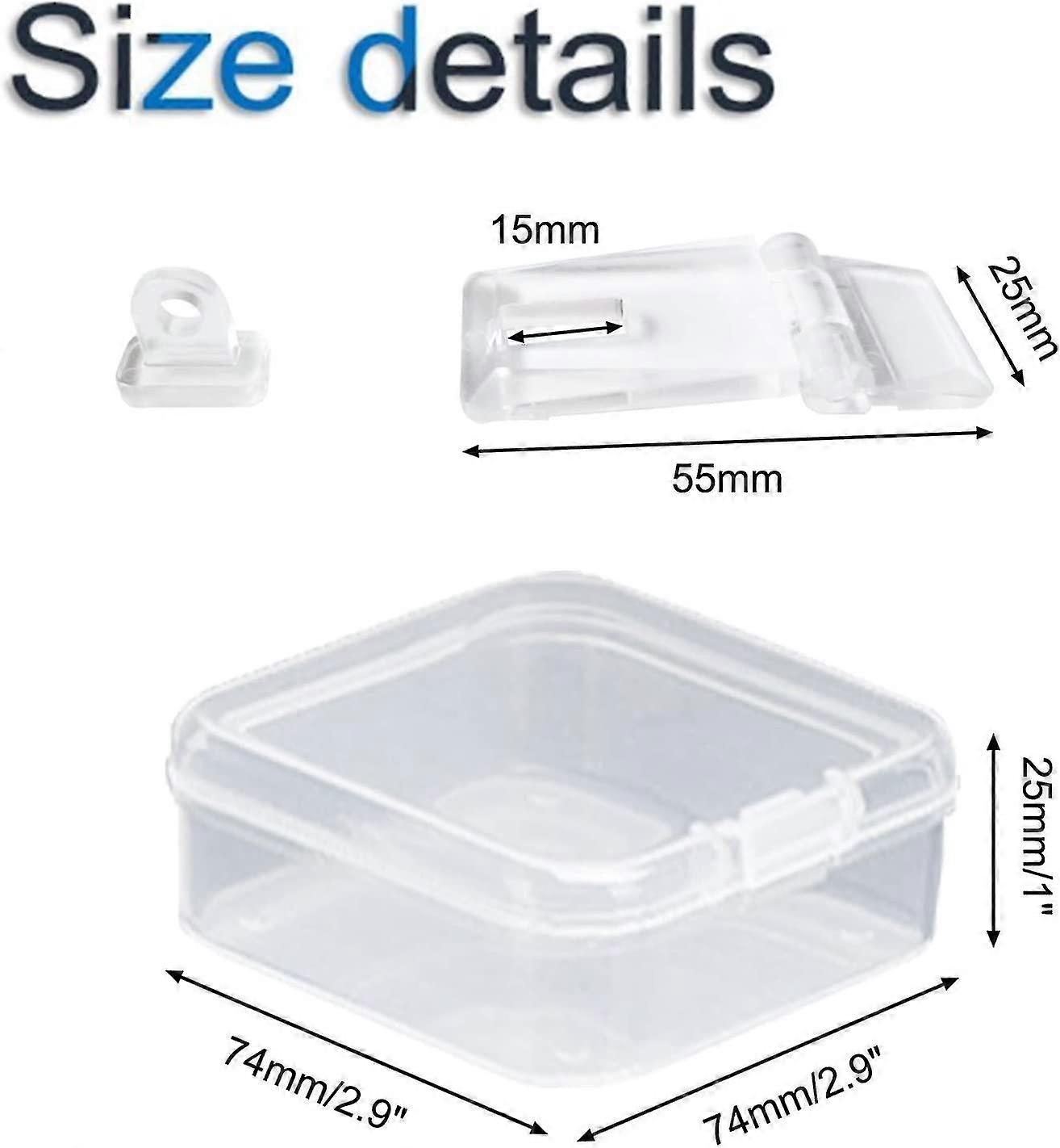 10 Pcs 25 * 55mm Acrylic Hinge Hasp, Mini Transparent Plastic Hinge ...