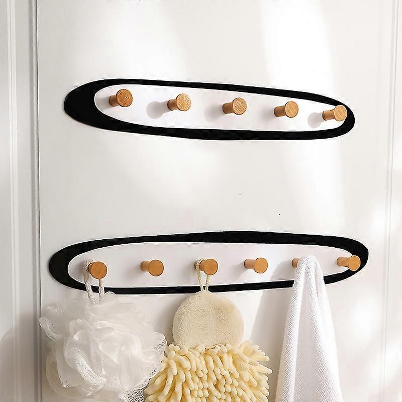 Handmade Wooden Wall Mount Hat Cap Scarf Clothes Coat Rack Handbag ...