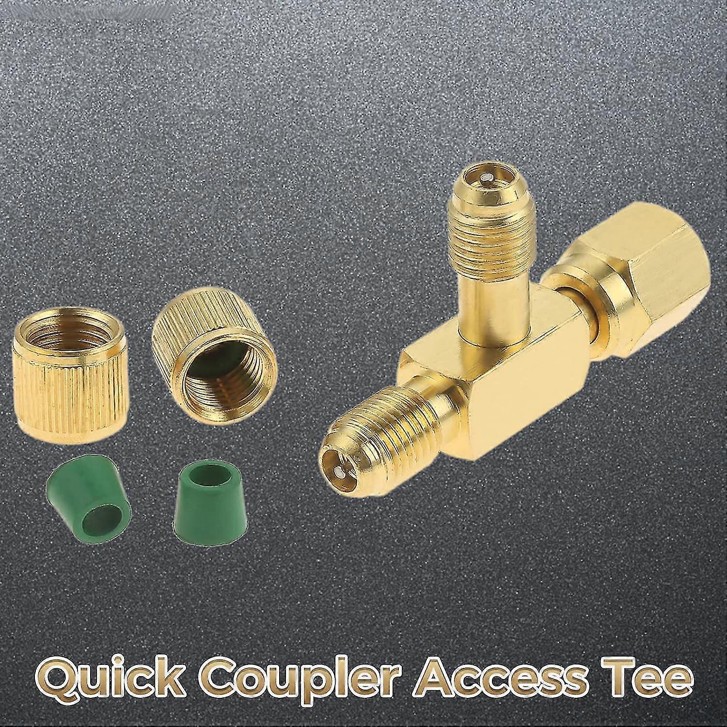 Quick Coupler Access Tee, 1/4'' Valves Core Tee Adapter With Swivel ...