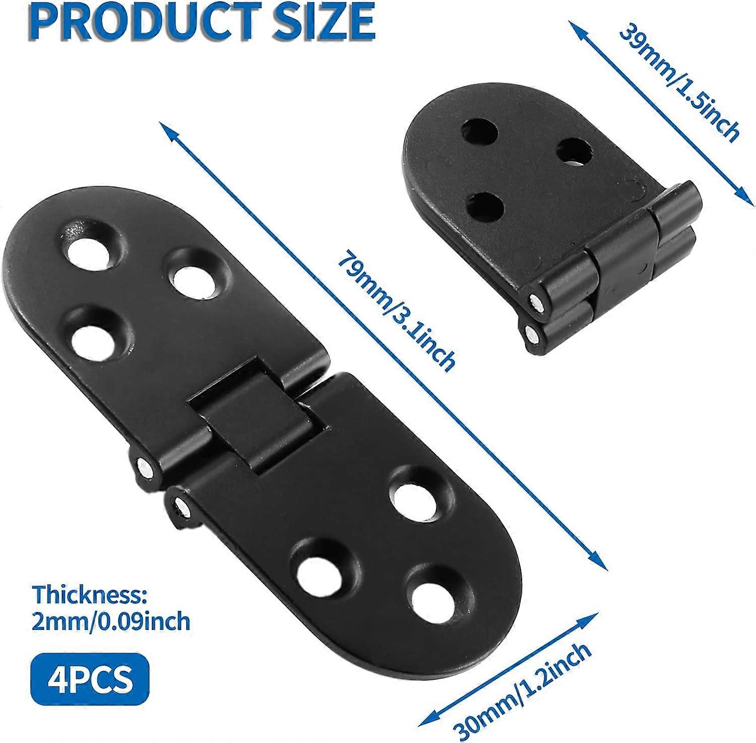 4Pcs Heavy Duty Folding Table Hinges, Black Sewing Machine Flip Top ...