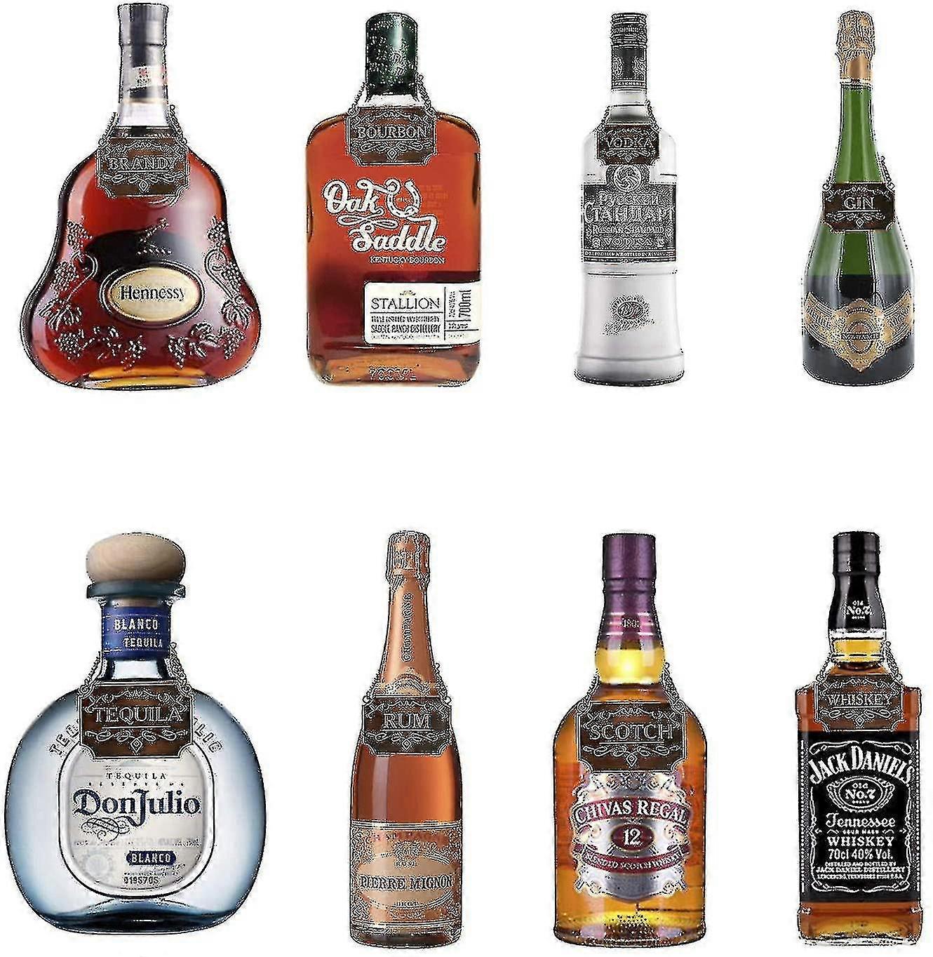 Liquor Decanter Tags, Deluxe Set Of Liquor Tags For Bottles Or ...