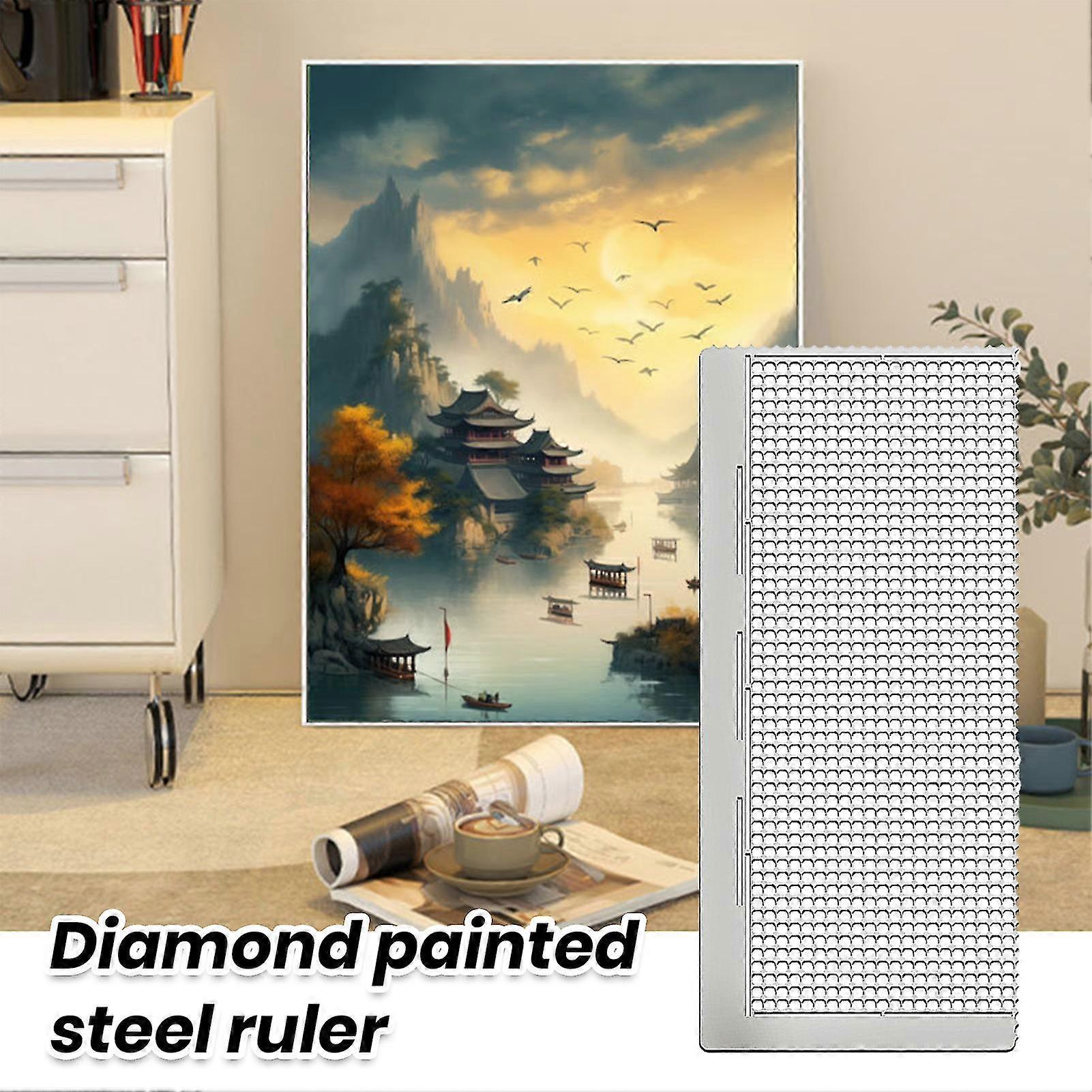 Diamond Painting Ruler Stainless Steel Neat Fast Point Drilling Easy ...