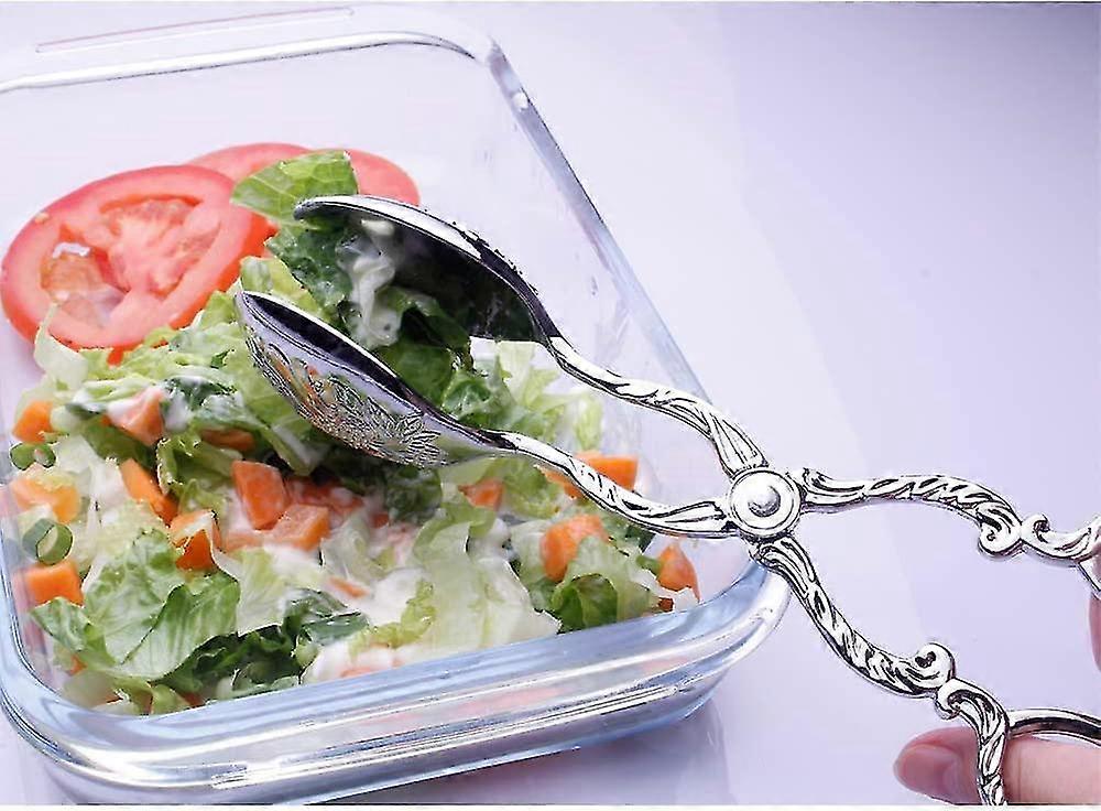 Small Buffet Salad Tongs, 8" Catering Chef Food Salad Grill Cutlery ...