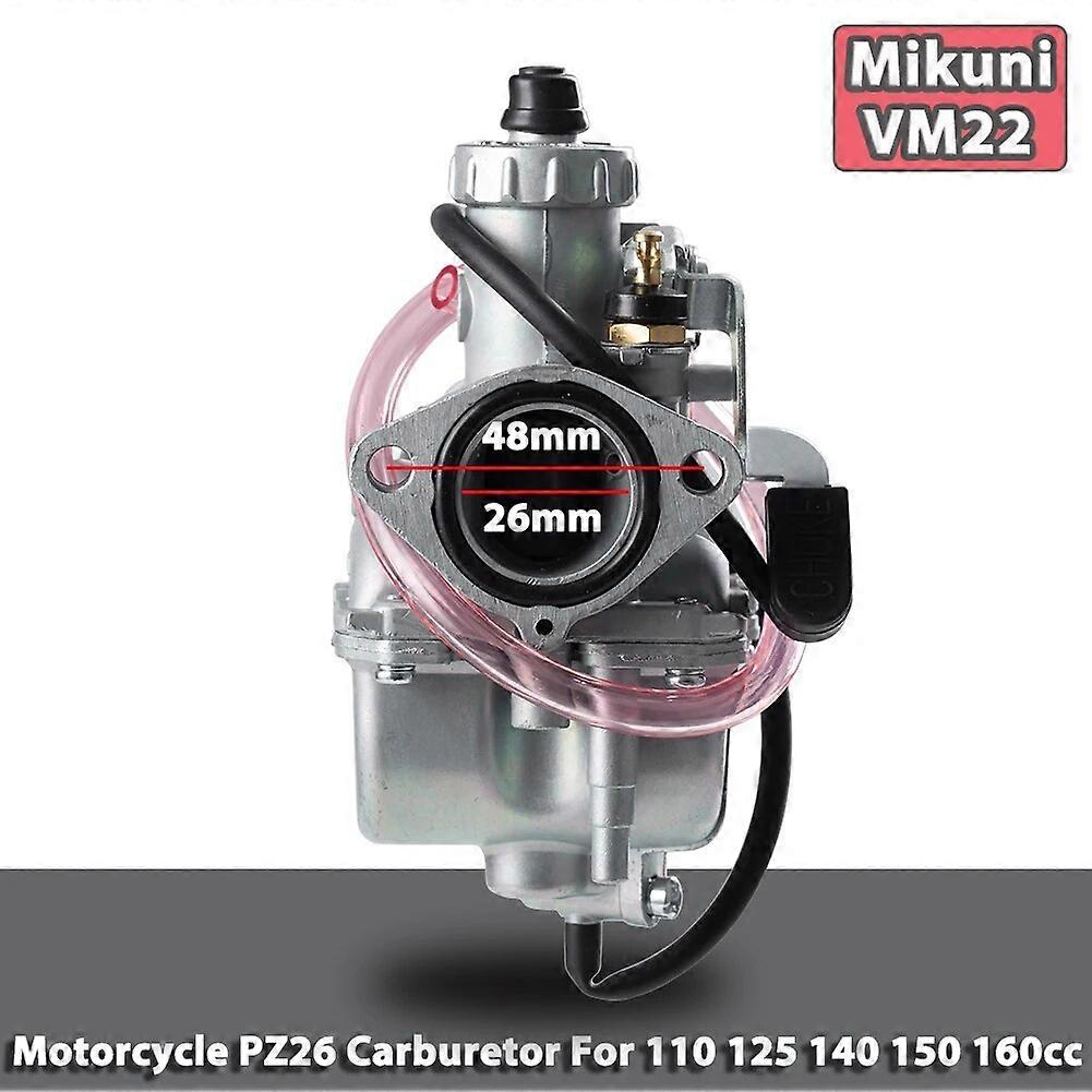 Motorcycle Mikuni Carburetor VM22 26mm Carb Intake Pipe Manifold For Honda Yamaha XR50 CRF70 110 ...