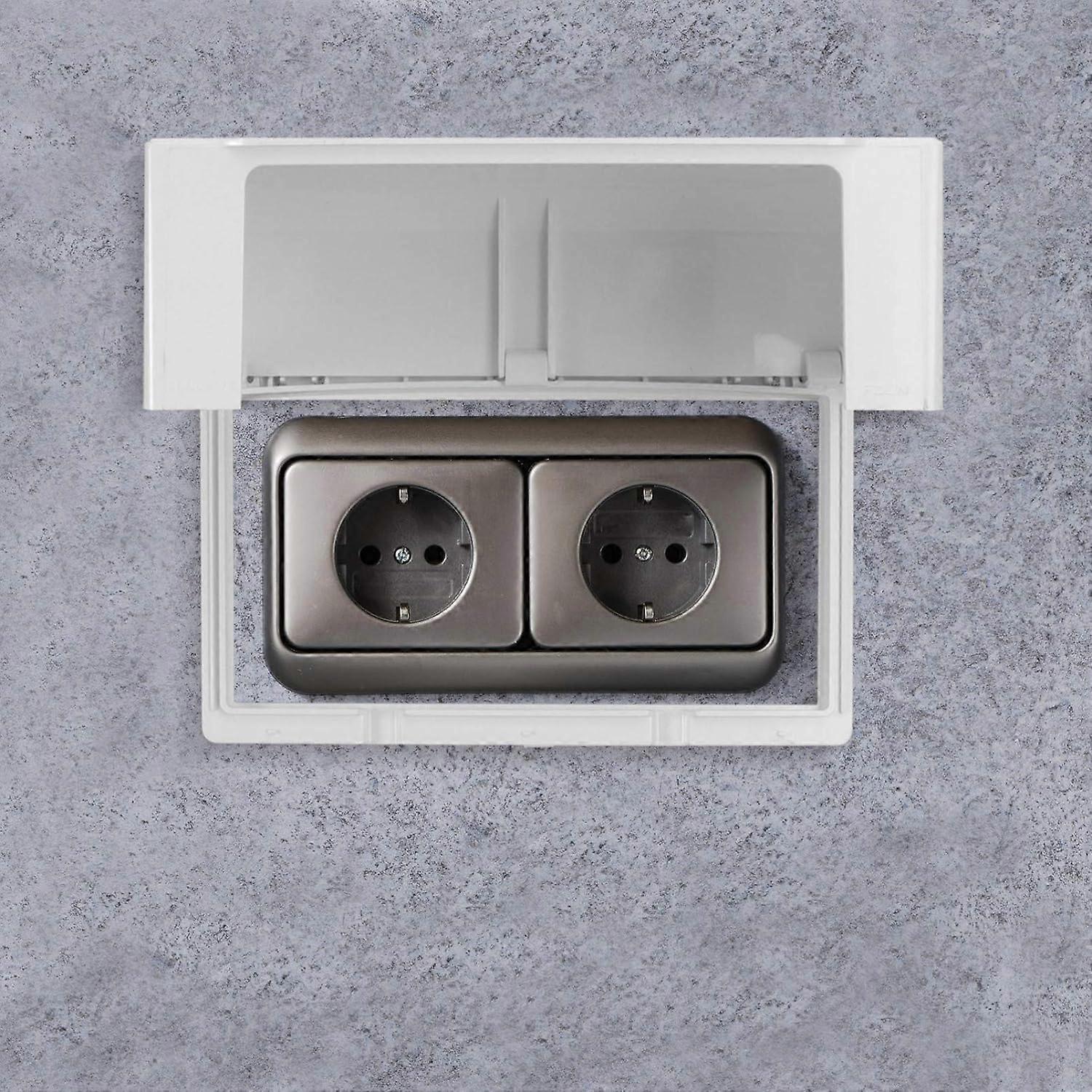 Flip Socket Covers, Self-Adhesive Waterproof Outlet Box Covers, Double ...
