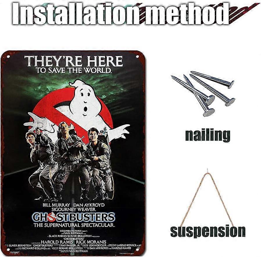 Movie Series Vintage Retro Tin Sign- Ghostbusters Movie Poster -812 ...