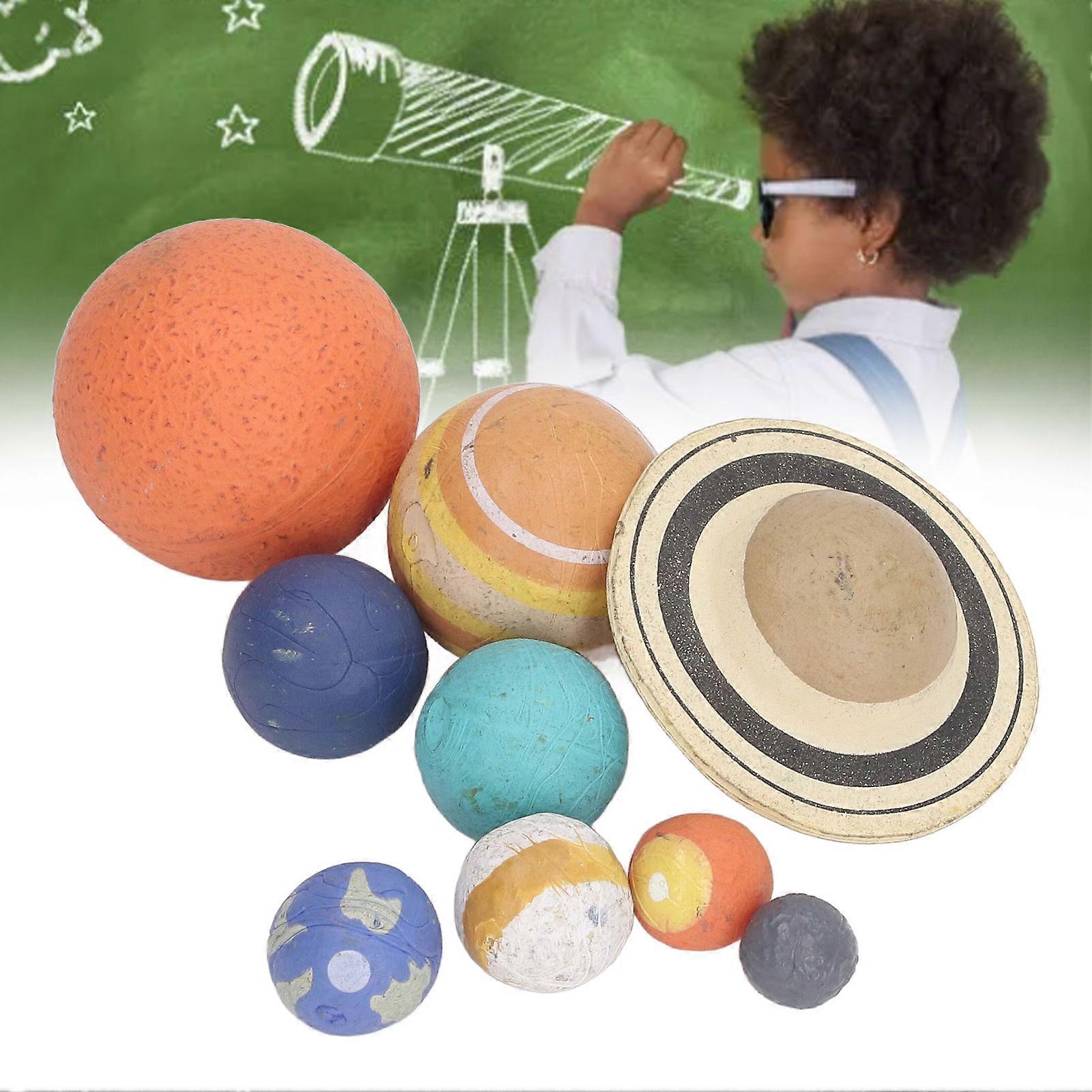 Solar System Model PVC Cute 9 Planets Figure for Kids Education Space ...