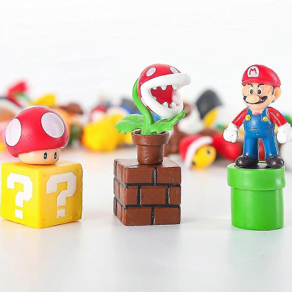 48pcs/set Super Mario Bros Minifigures Toys Doll Action Figures Model ...