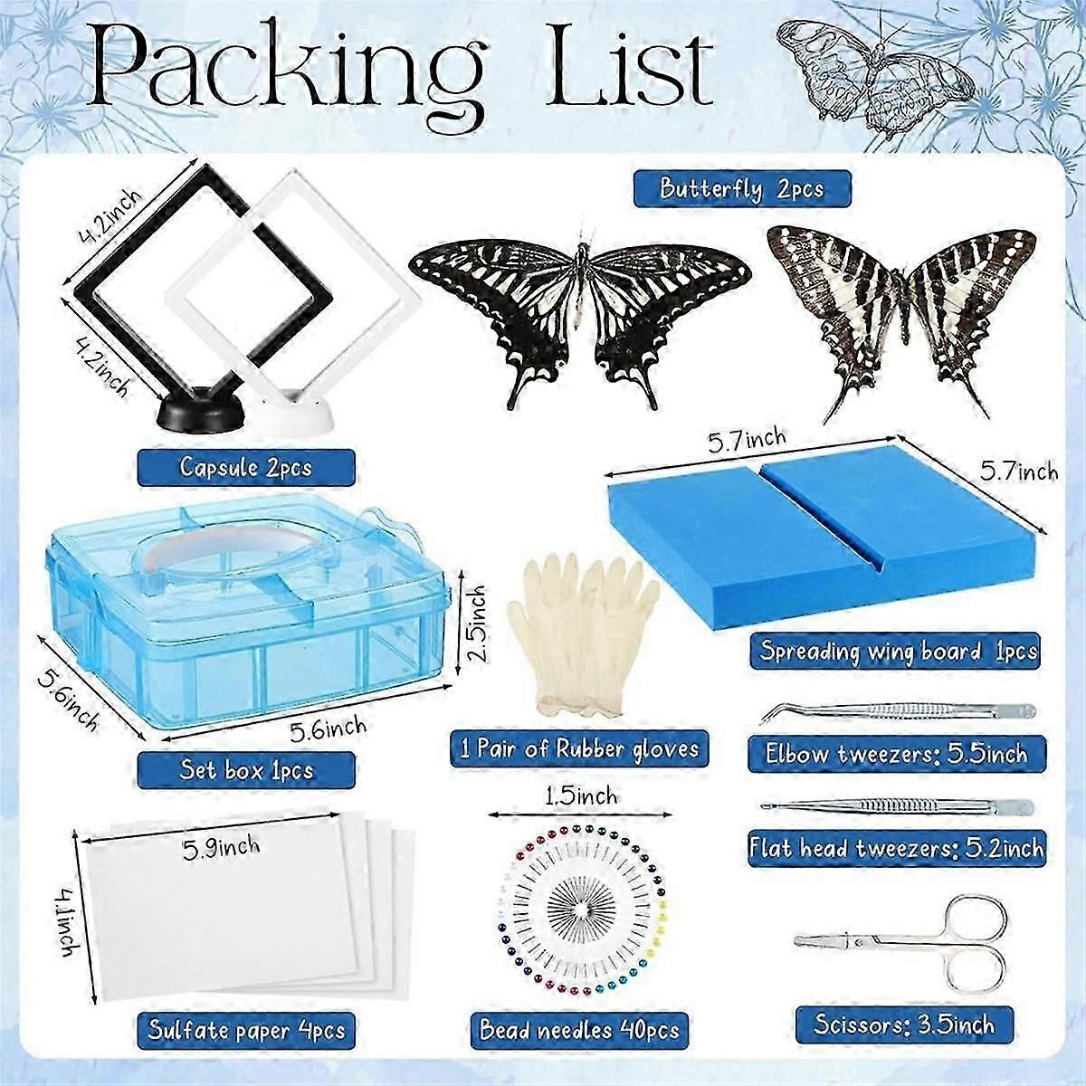 Insect Specimen Tool Kit Butterfly Specimen compatible with Classroom ...