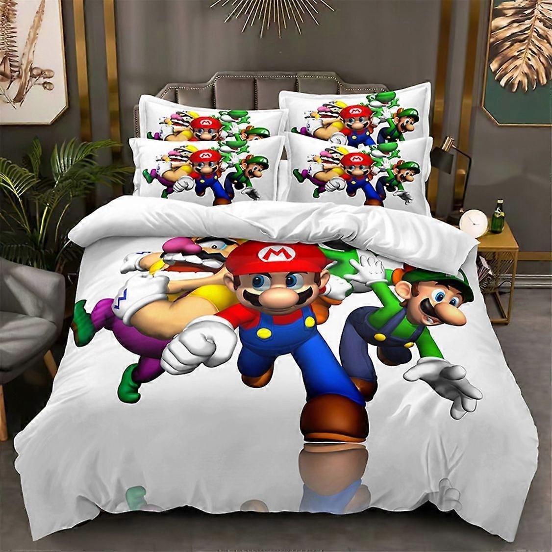 x621 Bed SheetsGame Characters Super Mario Bedding Set,Mario Bros Duvet ...