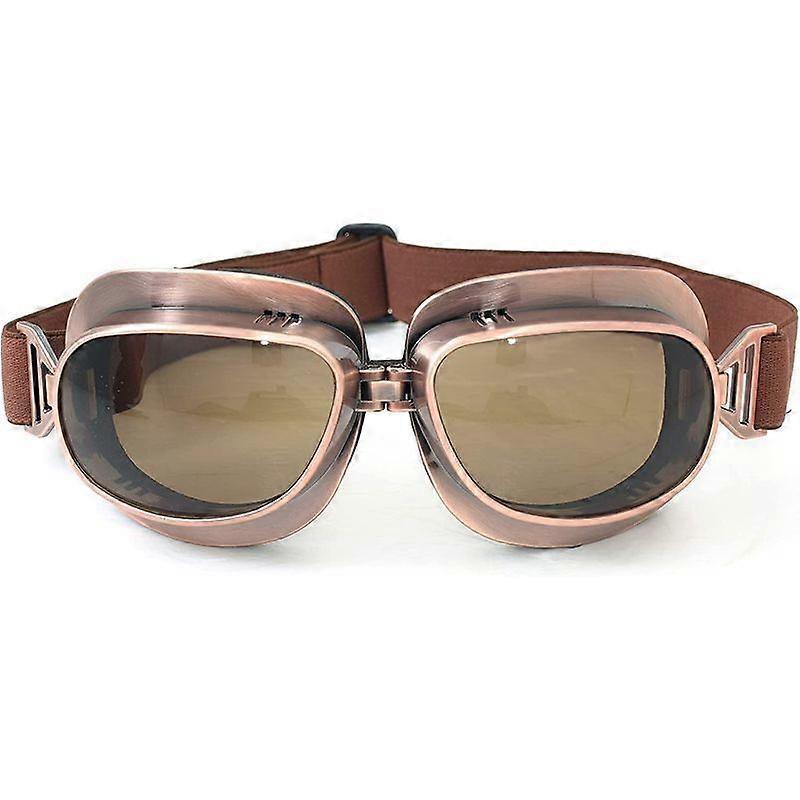 Vintage Aviator Pilot Style Motorcycle Goggles Cruiser Scooter Goggle ...