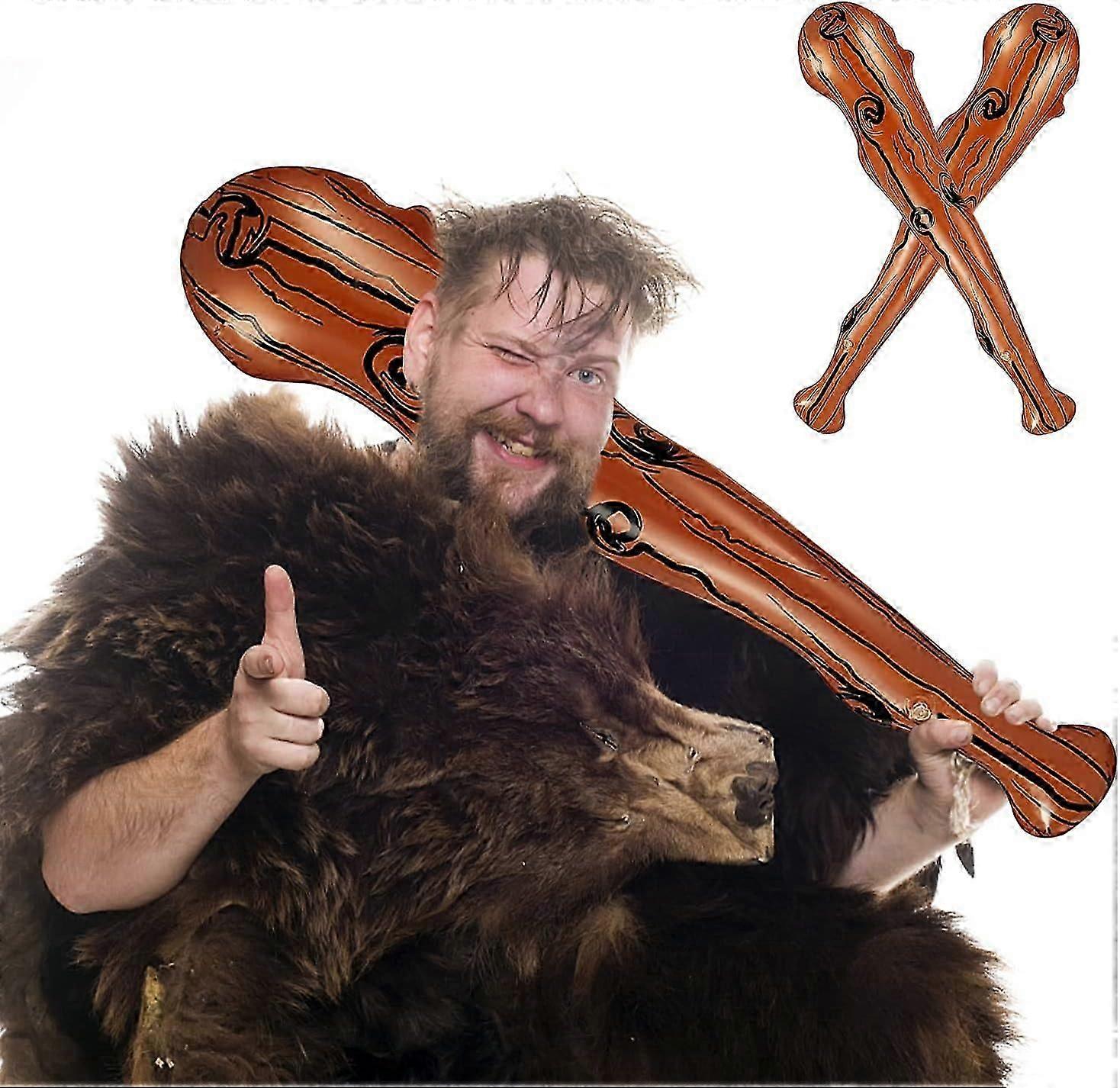 2 Pieces Of 90cm Inflatable Wooden Sticks, Role Playing Accessories ...